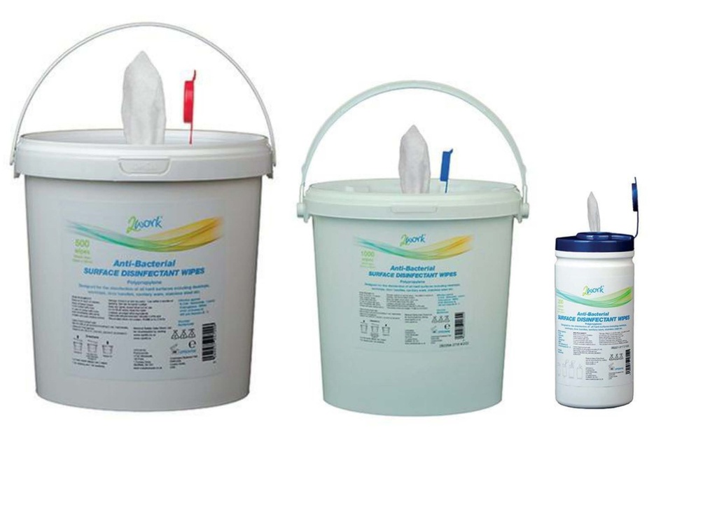 2Work Anti-Bacterial Disinfectant Wipes | Workline